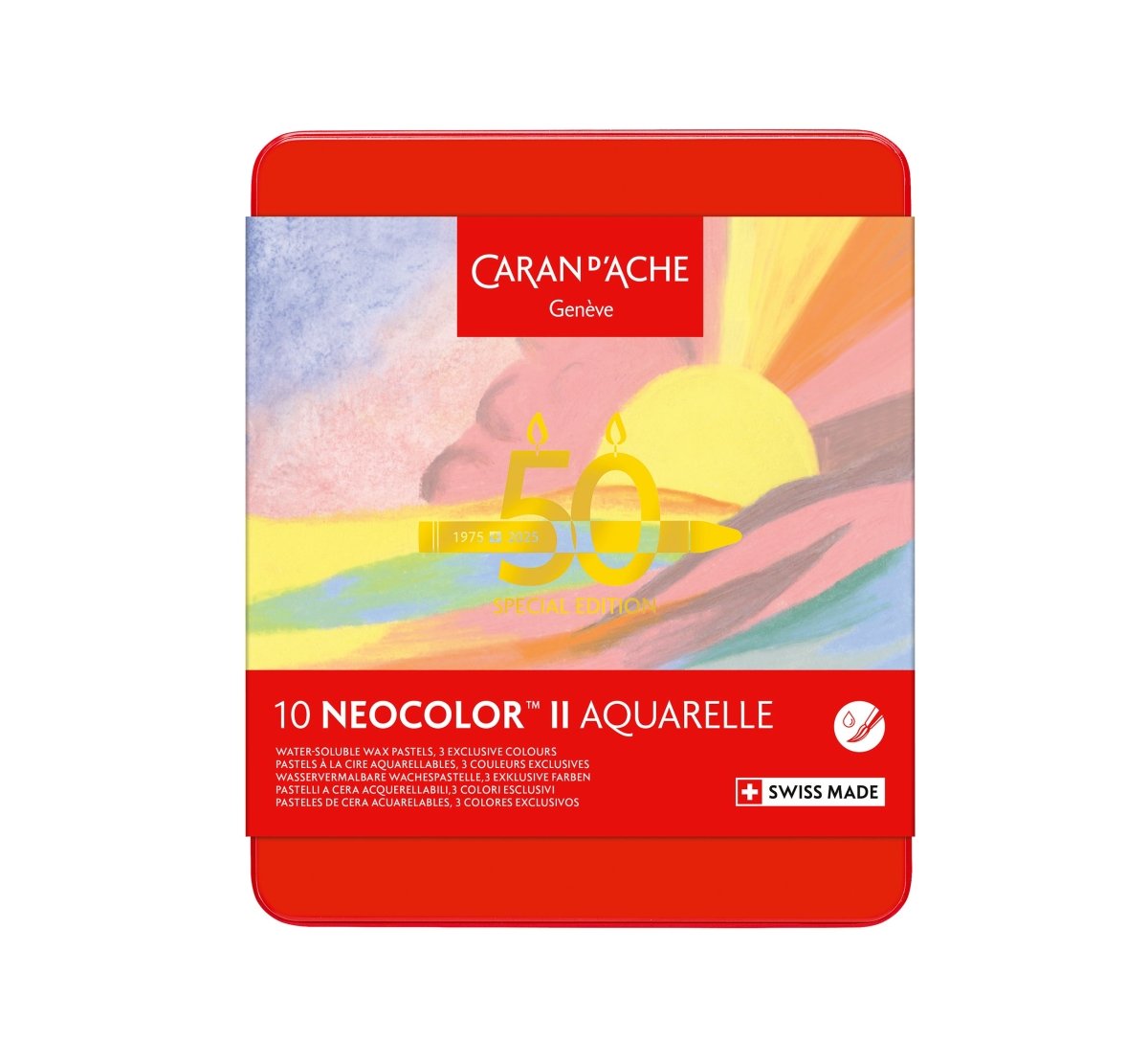 Caran d'Ache Neocolor II Artists' Crayons 50th Anniversary set of 10 ...