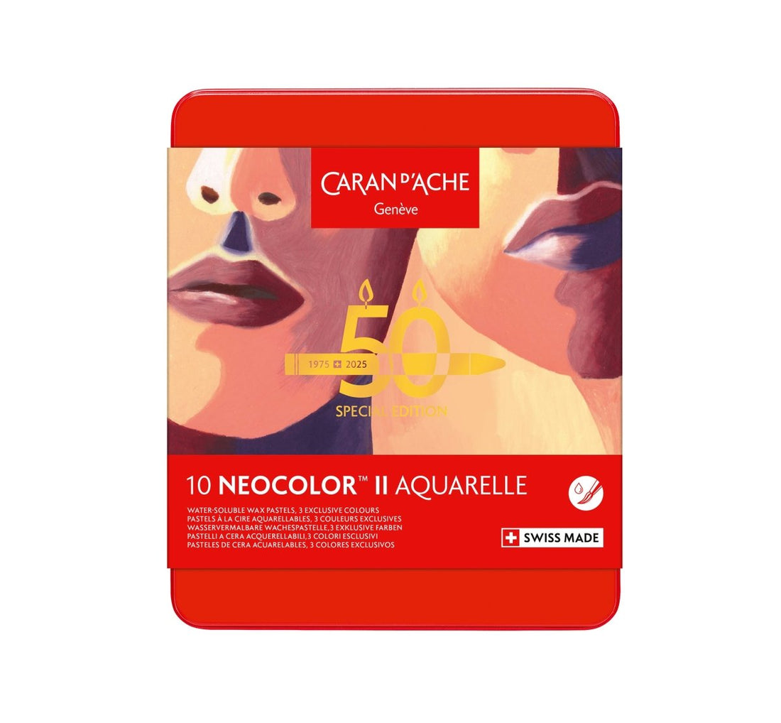 Caran d'Ache Neocolor II Artists' Crayons 50th Anniversary set of 10 ...