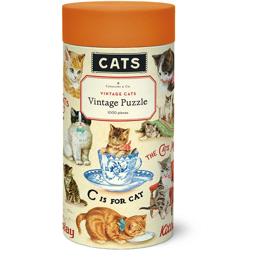 Cavallini & Co. Vintage Inspired 1000 Piece Puzzle - Vintage Cats - The ...