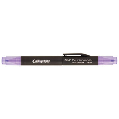 Itoya Doubleheader Calligraphy Marker 1.5 mm and 3.0 mm - Purple - The ...
