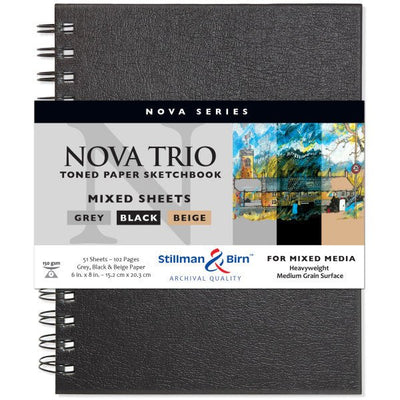 Nova Trio Mixed Media Sketch Books, Wire-Bound, 6" x 8" - 51 Sheets ...