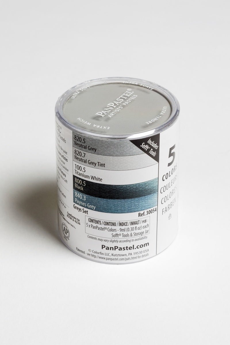 PanPastel Set - 5 Grays - The Merri Artist - merriartist.com