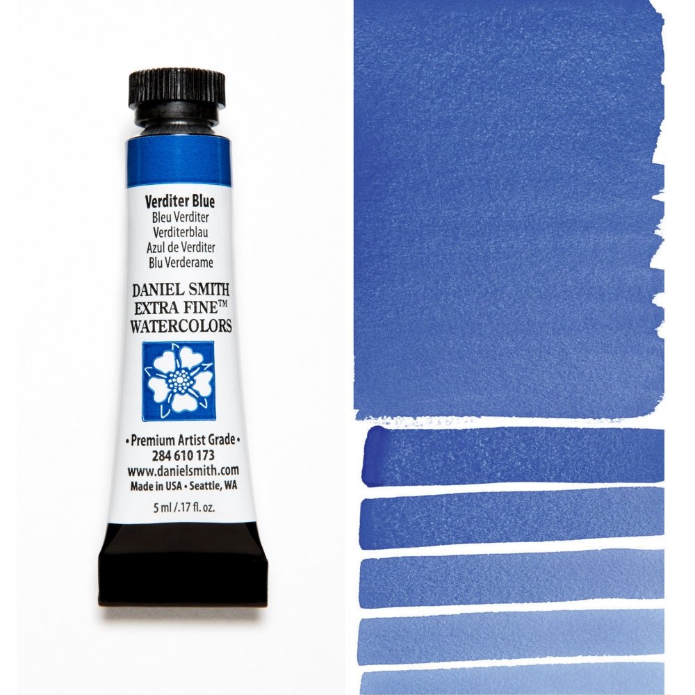Daniel Smith Extra Fine Watercolor - Verditer Blue 5 ml - merriartist.com