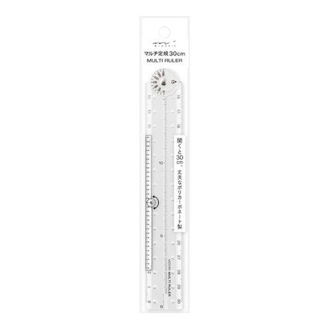 Midori clear folding ruler 30 cm - Clear - merriartist.com